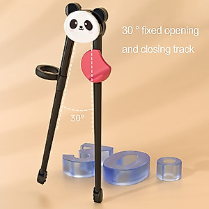 Saterkali Training Chop-sticks for Kids, Training Chop-sticks Comfortable Grip Chewable Cartoon Chop-sticks for Beginners Learning chop-sticks Black