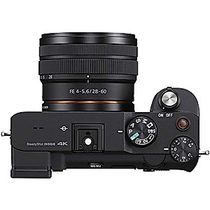 Sony a7C Mirrorless Full Frame Camera Alpha 7C Body with 28-60mm F4-5.6 Lens Kit Black ILCE7CL/B Bundle with Deco Gear Case + Extra Battery + Flash + Filters + Macro & Telephoto Lenses + Accessories