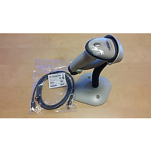 Zebra/Motorola Symbol LS2208 Handheld Barcode Scanner, Includes Stand and USB Cord (White) (Renewed)