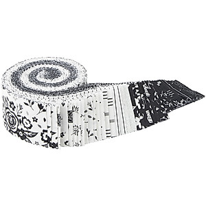 Dani Mogstad Black Tie Rolie Polie 40 2.5-inch Strips Jelly Roll Riley Blake Designs RP-13750-40