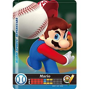 Nintendo Mario Sports Superstars Amiibo Card Baseball Mario for Nintendo Switch, Wii U, and 3DS