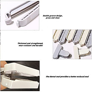 Plastic Sealing Clips Bag Clips for Food Snacks , Chip Clips Food Clips,1.6-3.2-4inch,Fresh-Keeping Clamp Sealer, Three Sizes and Two Colors(32PCS)