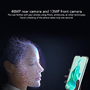 Zopsc Unlocked 3G Network Smartphone - Reno9pro 6.52in Dual SIM Dual Standby Cellphone 4+64G 13MP+48MP MTK6580A CPU GPS Support. 5800mAh (Green)