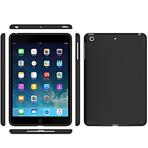 Case for iPad Mini/Mini 2 / Mini 3, Slim Design Matte TPU Rubber Soft Skin Silicone Protective Case Cover for Apple iPad Mini 1 / Mini 2 / Mini 3,Black