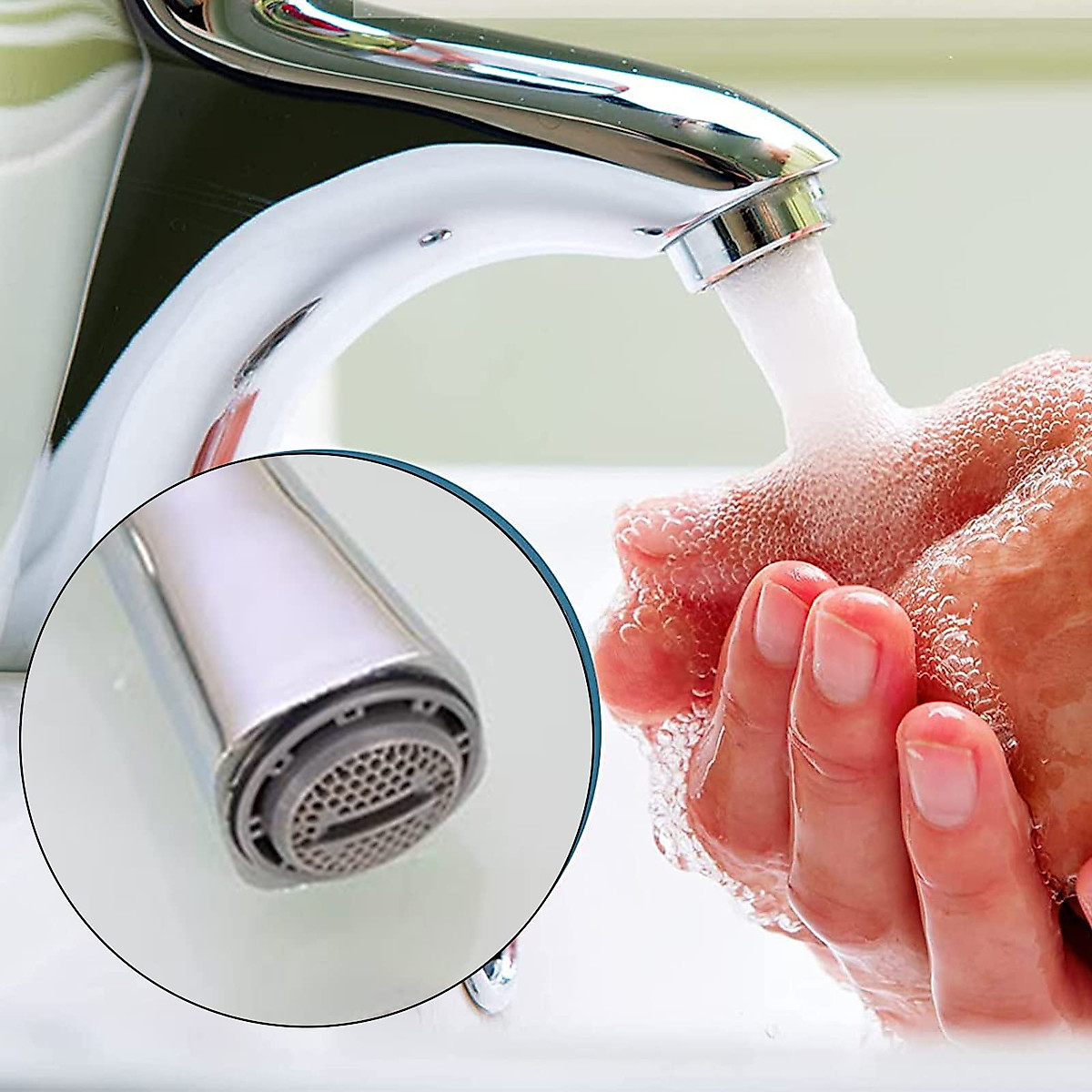 12 Pieces Moen Aerator Faucet Aerator Replacement for Sink Aerators and 5 Pieces Faucet Aerator Key Wrenches Removal Tool for Bathroom or Kitchen Sink