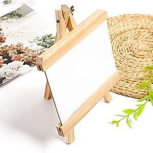 Chalkboard Signs Tabletop Blackboard Plaque: 2pcs Mini Craft Message Sign for Painting Drawing Supplies Black White