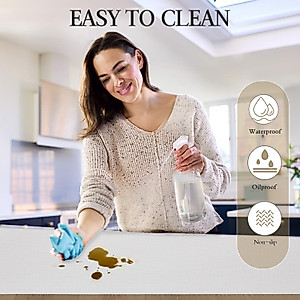 Beautysaid Shelf and Drawer Liner for Ktichen Cabinet, Non Adhesive Non Slip Shelf Paper Waterproof Washable Thickened for Dresser Pantry Shelve Bathroom Protector Liner(White,12 in x 10 FT)