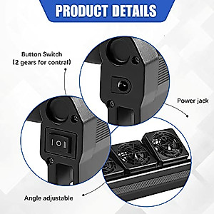 Aquarium Chiller Fish Tank Cooling Fan System for Salt Fresh Water 2 Variable Speed Aquarium Black Aquarium Cooler Fish Tank Cooler Clip on Chiller (4 Fans)