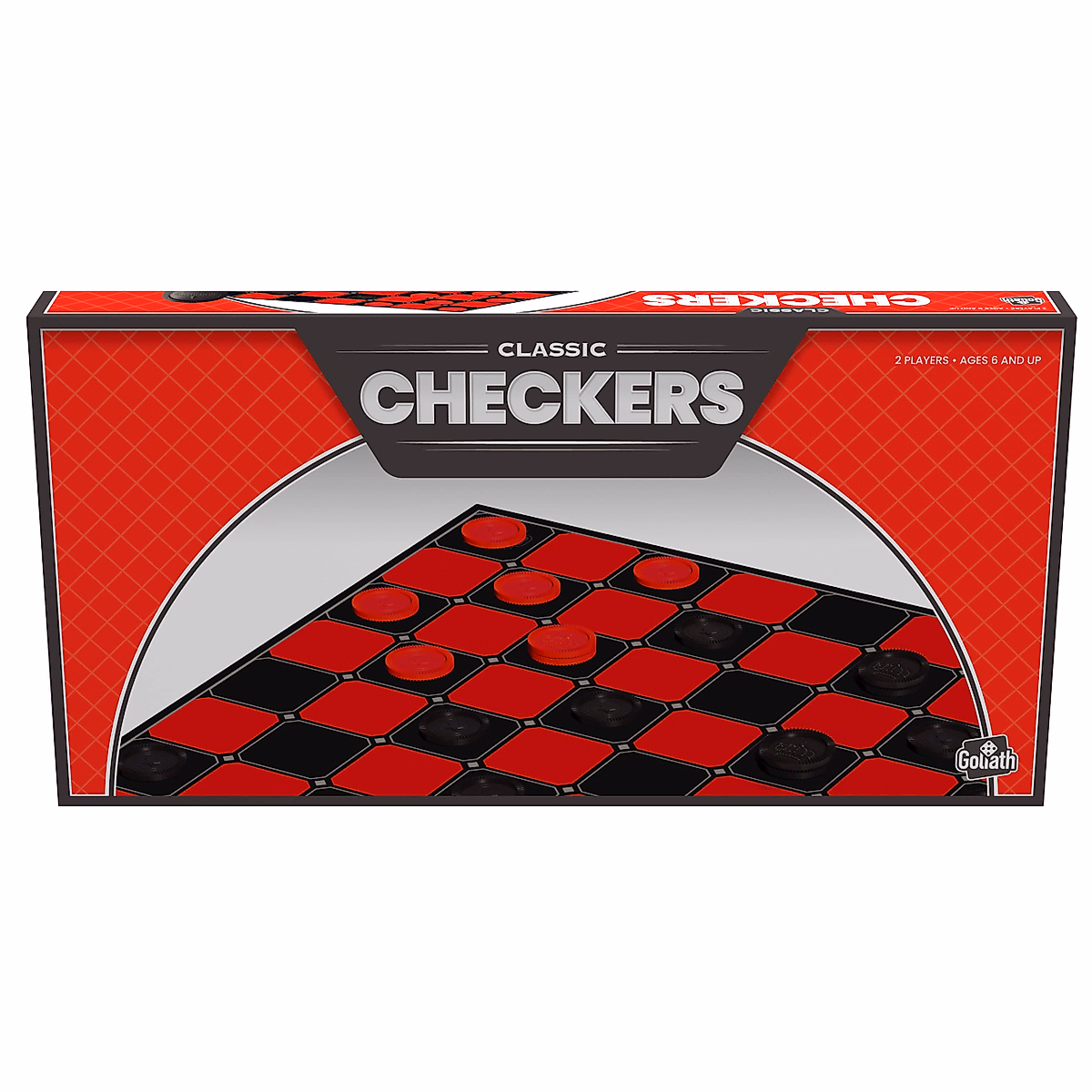 Goliath Checkers - Classic Game with Folding Board and Interlocking Checkers (Amazon Exclusive)