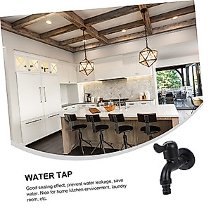 OSALADI 2pcs Washing Machine Faucet Sink Faucet Kitchen Faucets Faucet Washing Machine Water Faucet Outdoor Faucet Black Kitchen Faucet Kitchen Accessories Hose Faucet Stainless Steel Mop