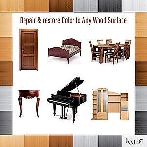 Katzco Furniture Repair Kit Wood Markers - 17 Pcs Set with Sharpener - Furniture Touch Up Markers for Floors, Bedposts, and Molding - Furniture Scratch Repair Markers - Wood Paint for Furniture