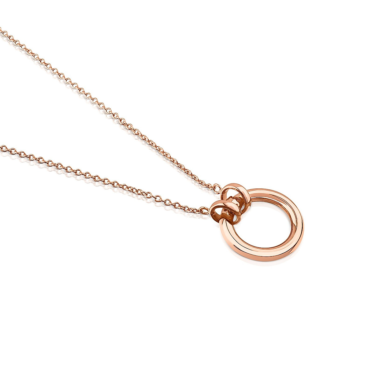 TOUS Rose Vermeil Silver Necklace for Women, Size: 1.6 cm. Length: 43.5 cm, Hold Collection