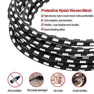 VANDESAIL XLR Cable, 3ft 2 Pack Microphone Cable, XLR Male to Female Balanced Microphone Cord 3 pin, 3 Foot Short mic Cord