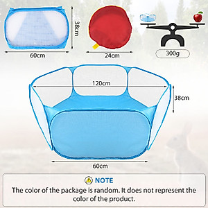 RYPET Guinea Pig Playpen - Breathable & Transparent Pet Playpen Pop Open Outdoor/Indoor Exercise Fence, Portable Yard Fence for Guinea Pig, Rabbits, Hamster, Chinchillas and Hedgehogs