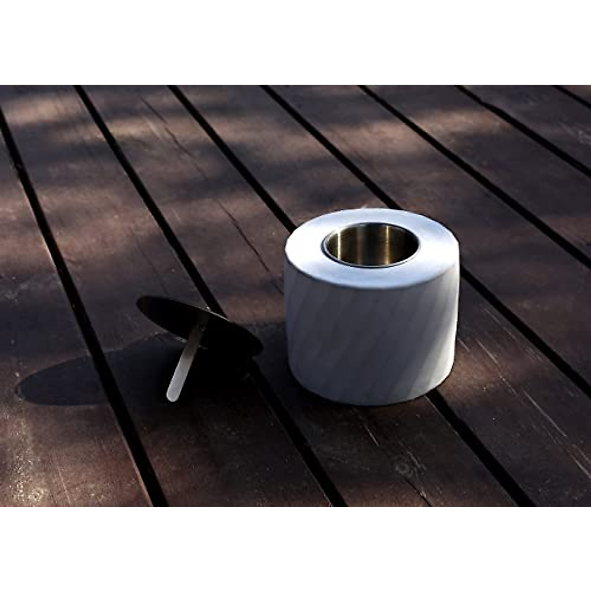 Portable Fireplace Tabletop Fire Pit - Rubbing Alcohol Fire Bowl for Indoor and Outdoor use, Diameter 4.9 in x Height 3.8 in 3.1Lb with Fire Extinguishing Cover and Bottom Felt Pad