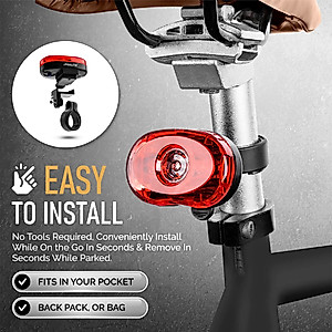 SAMLITE Best Brightest LED Bike Light Set for Kids & Adults, Super Bright Bicycle Headlight, Free Tail Light Included, Water Resistant Bike Light, Easy to Install, Multiple Modes for Cycling Safety