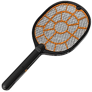 BLACK+DECKER Electric Fly Swatter & Fly Zapper- Bug Zapper Racket Indoor & Outdoor- Handheld, Heavy- Duty Mosquito Swatter, Battery- Powered, Non- Toxic Safe for Humans & Pets Fly Swatters