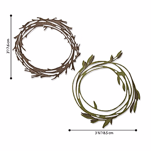 Sizzix Thinlits Die Set 10 Pack , Funky Wreaths by Tim Holtz Cutting dies, Multicolor