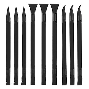 6 Pcs Plastic Scraper Tool For Tight Spaces, Non-Scratch Kitchen Scraper Cleaning Pen Carbon Fiber Plastic Scraper Multipurpose Label Scraper For Remove Stickers Labels Stains Food Dirt