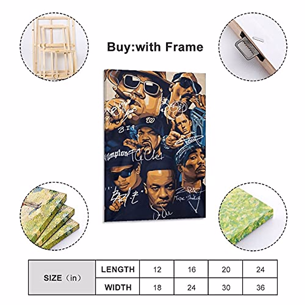 xiaohanhan Hip-hop Rapper Poster Decorative Painting Canvas Wall Art Living Room Posters Bedroom Painting 08x12inch(20x30cm)