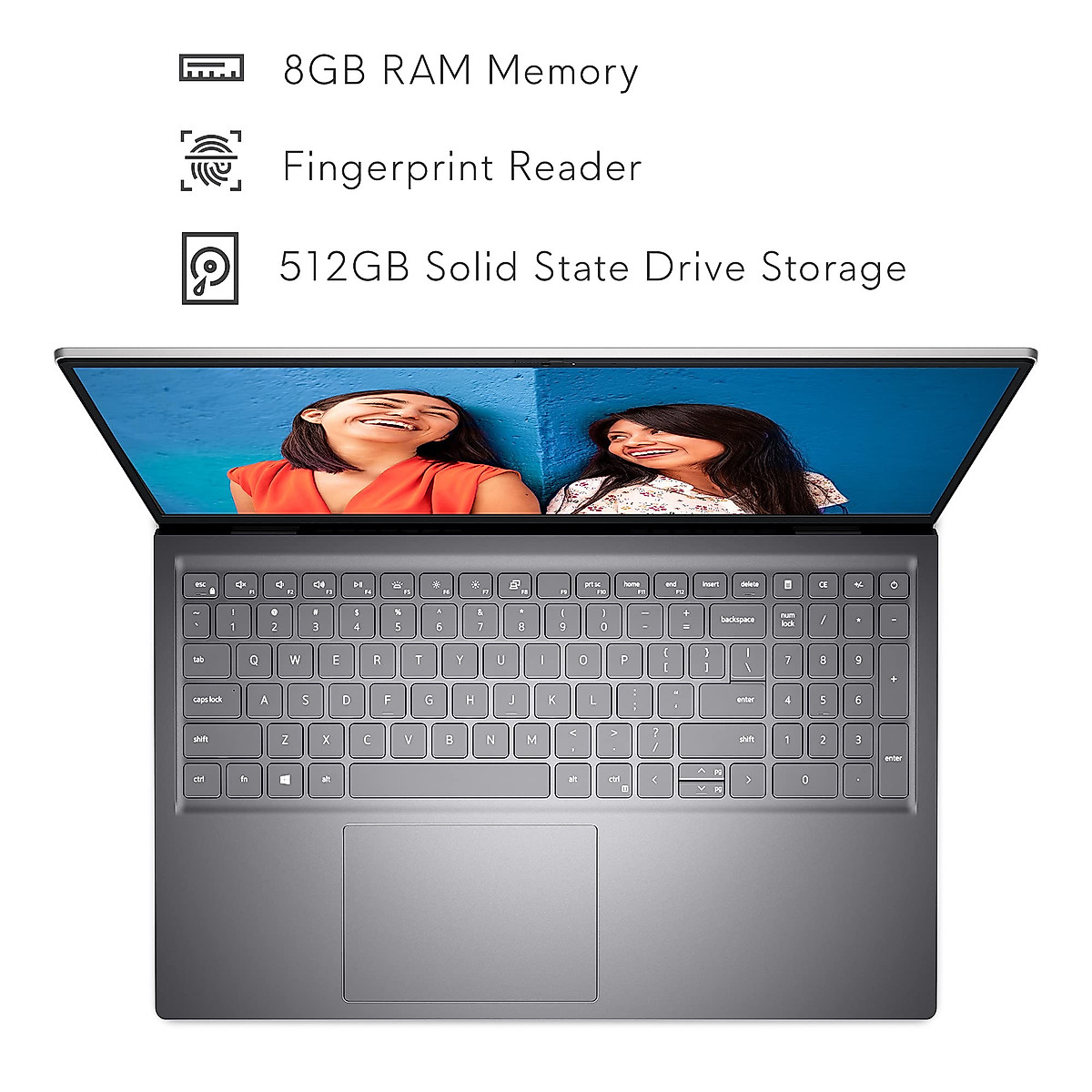 Dell Inspiron 15 5510 15.6 Inch Laptop, FHD Non-Touch Display - Intel Core i7-11390H, 8GB DDR4 RAM, 512GB SSD, NVIDIA GeForce MX450 Graphics, Windows 11 Home - Platinum Silver