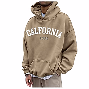 EELHOE Blue Shirt Mens Hooded T Shirts Long Sleeve Cotton Lightweight Jersey with Hood Fashion Print Graphic Athletic Pullover Jelly Roll Hoodie