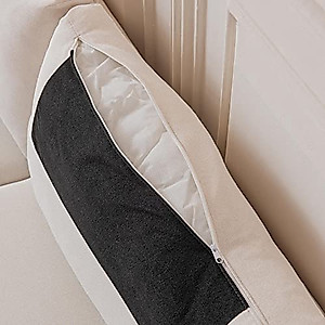 Seegool Modern 2-Seat Loveseat Couch, 64" W Living Room Sofa Linen Fabric and Metal Legs, Love Seat Furniture for Small Spaces, Bedroom, Apartment, Beige