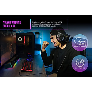 Creative Sound Blaster Katana V2X 5.1 Multi-Channel Gaming Soundbar with Compact Subwoofer, 180W Peak Power, ft Tri-Amplified 5-Driver Design, Super X-Fi Technology, and RGB Lighting