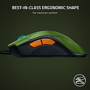 Razer DeathAdder V2 Gaming Mouse: 20K DPI Optical Sensor - Fastest Gaming Mouse Switch - Chroma RGB Lighting - 8 Programmable Buttons - Ergonomic Shape - Halo Infinite Edition