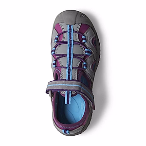 Merrell Hydro 2 Sport Sandal, Grey/Berry, 4 US Unisex Big Kid