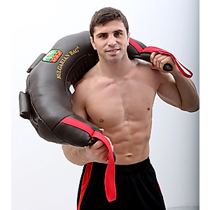 Bulgarian Bag Suples Original - Leather Size M(26lbs), Made by Suples, Including The Instructional Video from The Inventor Coach Ivan Ivanov (Wrestling, Fitness)