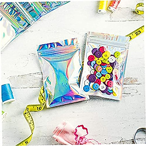 Dime Bag 100pcs Plastic Bag Glitter Earrings Bead Earrings Food Storage Resealable Tea Storage Reusable Self Lock Bag Storage Bag Necklace Wrapping Bag Container Symphony Abs