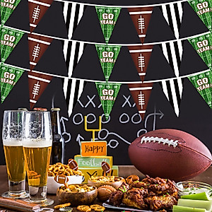 5 Pieces Football Pennant Banner Football Triangle Flags Banner Decoration Game Day Pennant Bunting Banner Football Theme Party Supplies for Sports Clubs Party Celebration Decoration