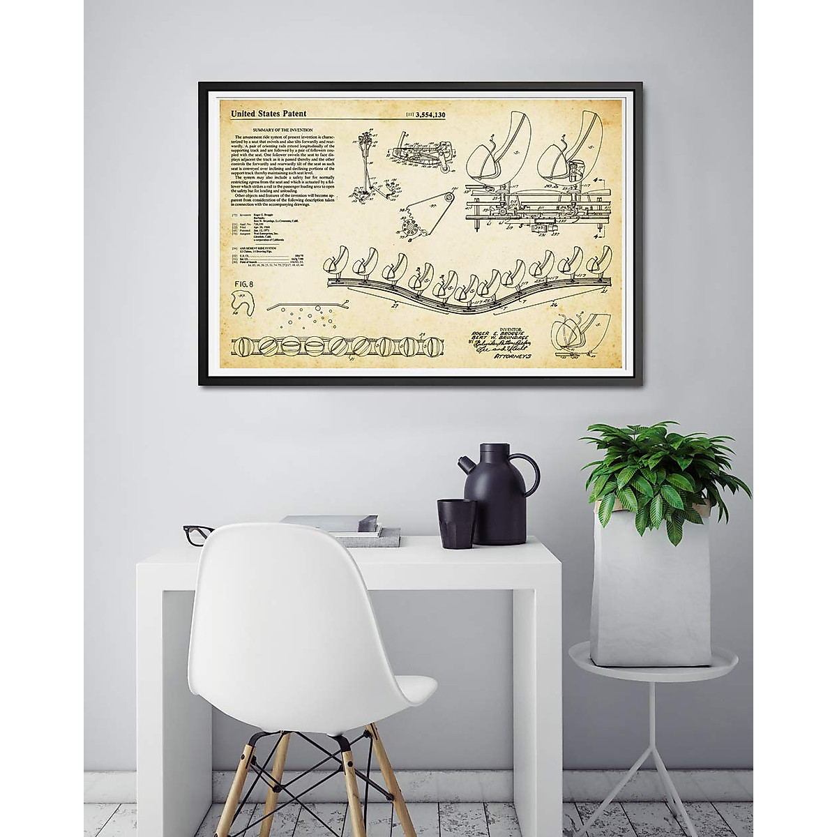 Vintage Omnimover (Haunted Mansion & Spaceship Earth) Patent Art POSTER! (up to 24" x 36") - Disneyland - Disney - Epcot - Theme Parks