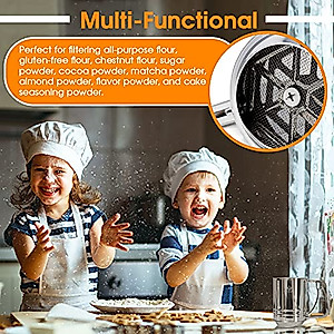 Cook Army Flour Sifter for Baking, 3 Cup Flour Sifter Stainless Steel, Double-layer Baking Sifter, Powdered Sugar Sifter, Great Baking Sifters for all Baking Flour and Powdered sugar, Flour Strainer