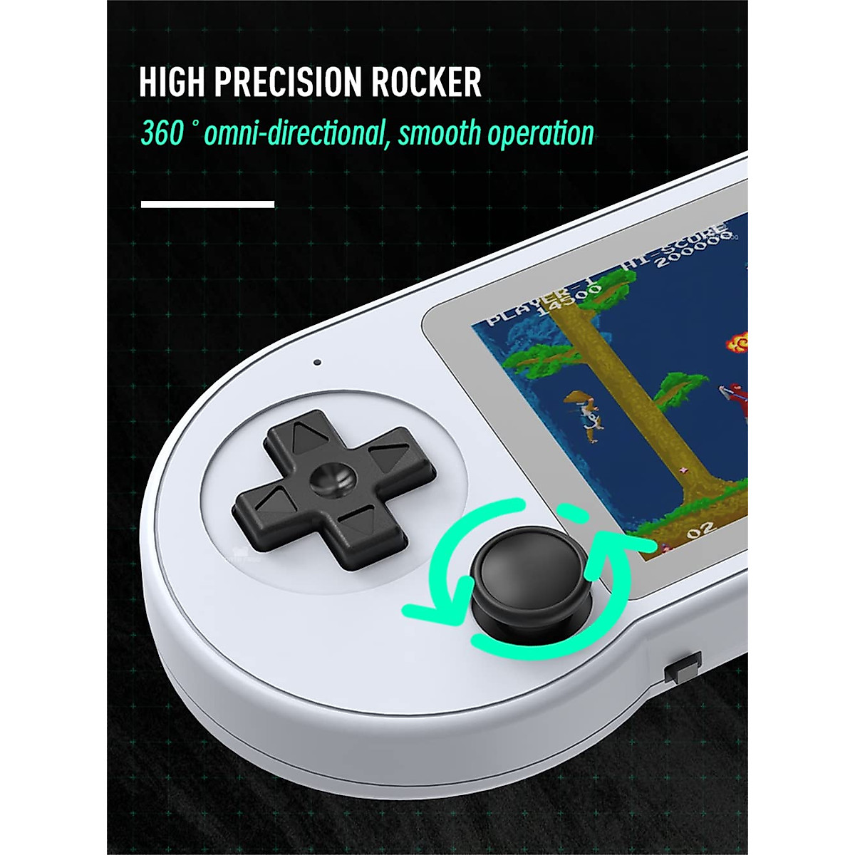 Handheld Game Console, Built in 6000+ Games, 3.0 Inch IPS Screen Retro Handheld Game Console, SF2000 Handheld Console Support 7 Emulators & AV Output, Ideal Gift for Kids Adults