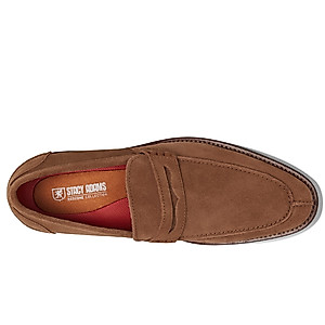 Stacy Adams Men's Marlowe Penny Slip-On Loafer, Dark TAN Suede, 7.5