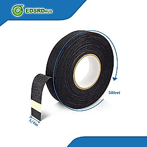 EDSRDRUS Multi-Pack Automotive Harness Cloth Tape 3/4in x 50ft High Temp Wire Harness Wrapping Tape, for Automobile Electrical Wire harnessing Noise Dampening Flame Resistant & Cable Fixation