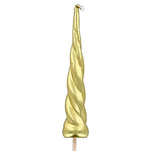 Culpitt Unicorn Horn Birthday Cake Candle Gold