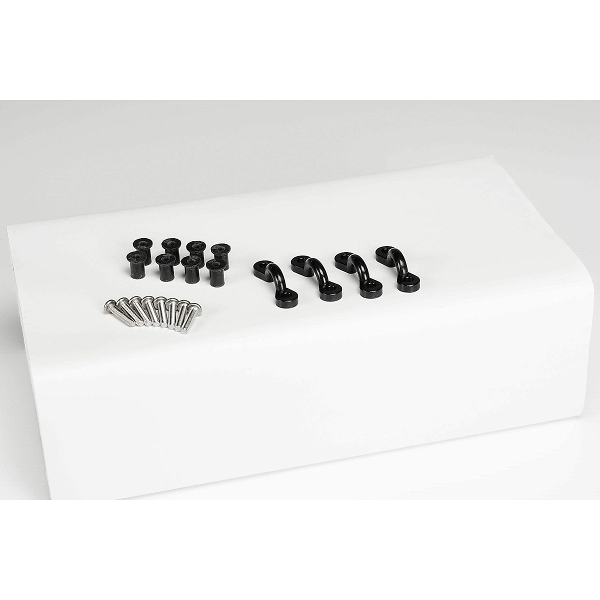 Pelican Kayak Hardware Rigging Kit - Easily Attach Accessories and Gear - 20pcs - Bungee Deck Loops Tie Down Nylon Pad Eye with Stainless Steel Screws - for Fishing Kayaks, Boat and Canoe