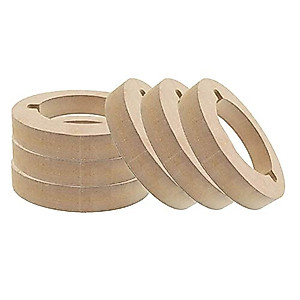 Custom MDF Tweeter Adapter Rings 2.91" ID x 4.33" OD Car Audio Installation (3 Pairs - 6 Rings)