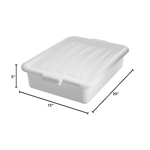 Carlisle FoodService Products N4401002 Comfort Curve™ Ergonomic Wash Basin Tote Box, 5" Deep, White (Pack of 12)