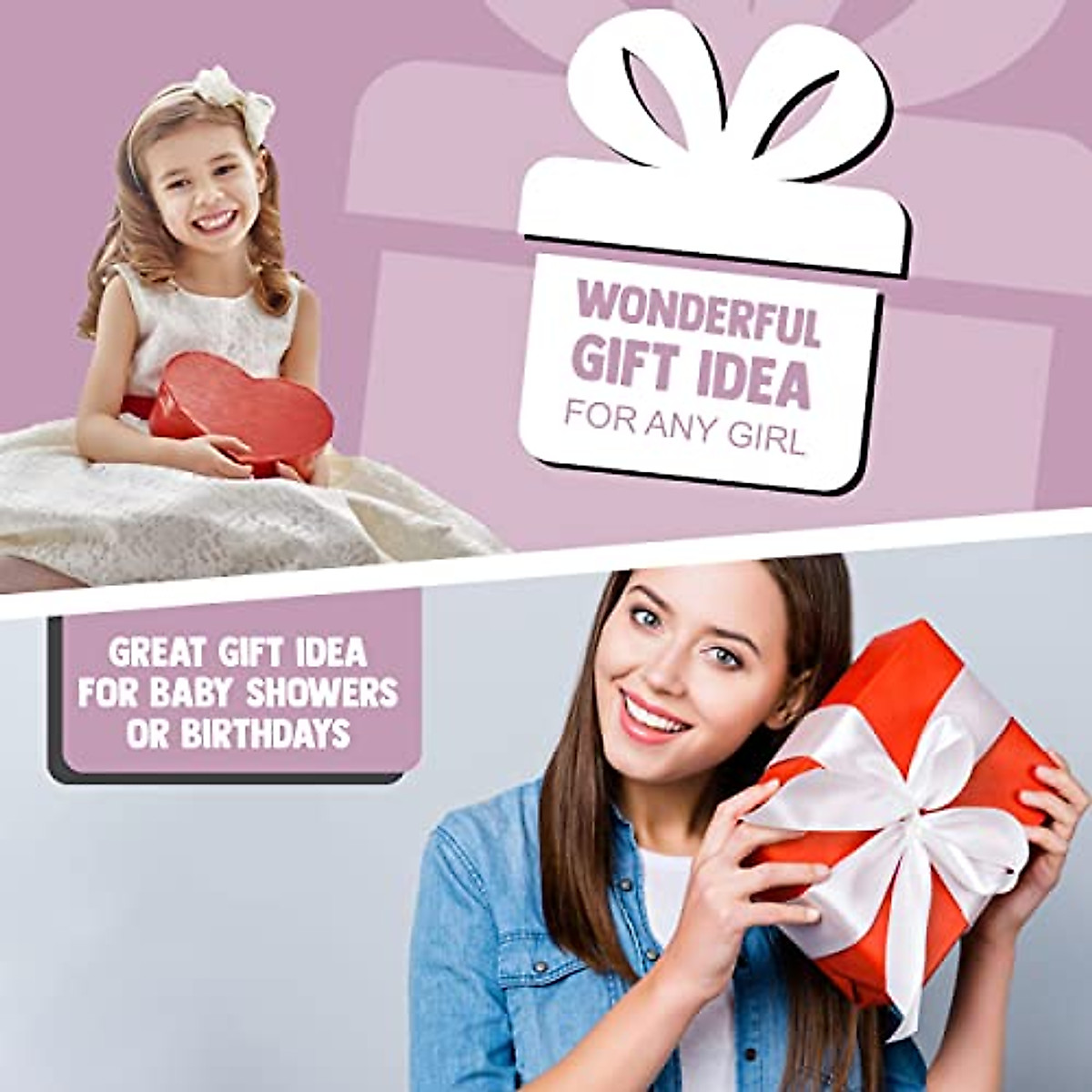 XL Bow Organizer for Girls Hair Bows - Holds All Hair Bow Sizes | Baby Bow Organizer | Hair Bow Organizer and Bow Holder for Girls Hair Bows | Headband Holder | Bow Hanger for Girls Hair Bows