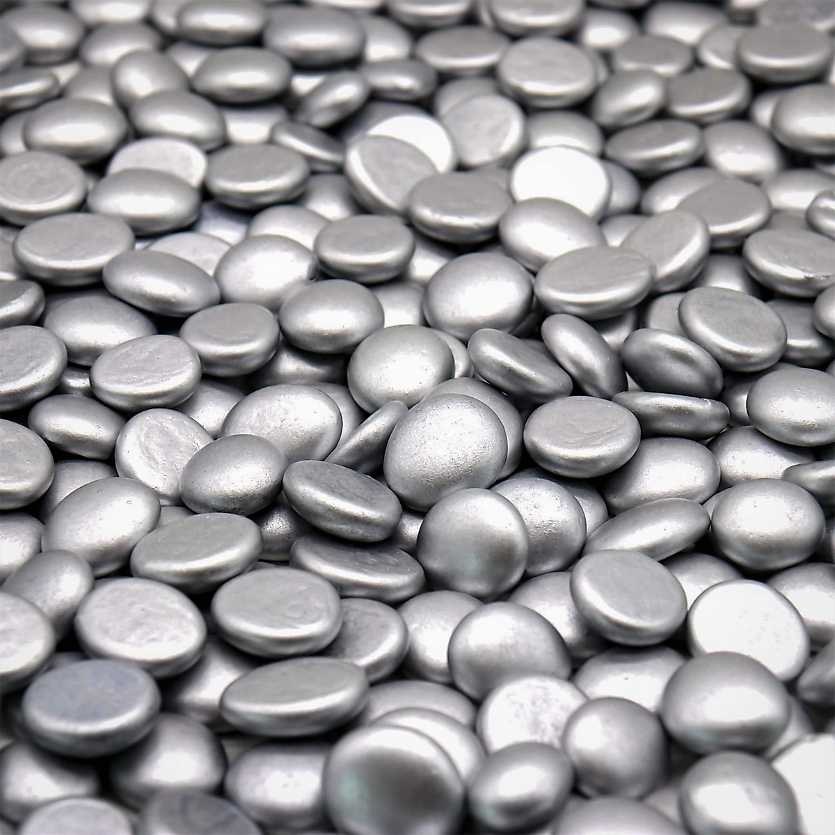 Koltose by Mash Silver Flat Marbles for Vases, 5 LB Decorative Beads Vase Fillers, Crafts, Table Scatter, Wedding and Party Centerpieces, Home Décor, Gemstones, Mosaics, Floral Displays Arrangements