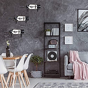 DOUBA Bar Wall Mounted Wine Rack Wine Bottle Storage Display Rack with Screw Metal Hanging Storage Rack