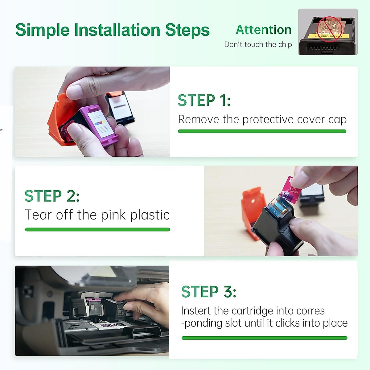 67XL LemeroUtrust Remanufactured Ink Cartridge Replacement for HP 67 XXL 67XL use with HP DeskJet 2755 2722 2724 2725 Plus 4155 4152 4140 Envy Pro 6455 6475 Envy 6055 6052 (Black Tri-Color, 2-Pack)