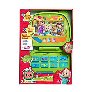 CoComelon Sing and Learn Laptop Toy for Kids, Lights, Sounds, and Music Encourages Letter, Number, Shape, and Animal Recognition, Kids Toys for Ages 18 Month, and Presents