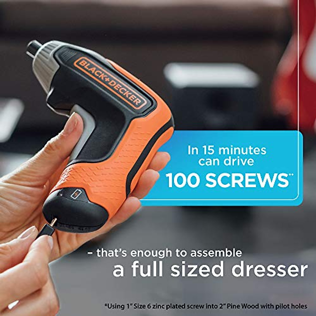 beyond by BLACK+DECKER 4V MAX* Cordless Screwdriver, Fast Charge,  1-Inch Assorted Bits (BCF611CBAPB)