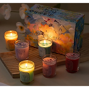 6 Pack Aromatherapy Scented Candles Gifts Set for Women,Natural Soy Wax Lavender Candles,33 oz 100 Hour Long Lasting Candles for Home,Yoga,Stress Relief