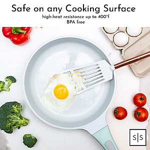 White and Copper Kitchen Utensils - 18 PC Copper Cooking Utensils Set Includes Copper Utensil Holder, White & Copper Measuring Cups and Spoons, Rose Gold Kitchen Utensils - Copper Kitchen Accessories